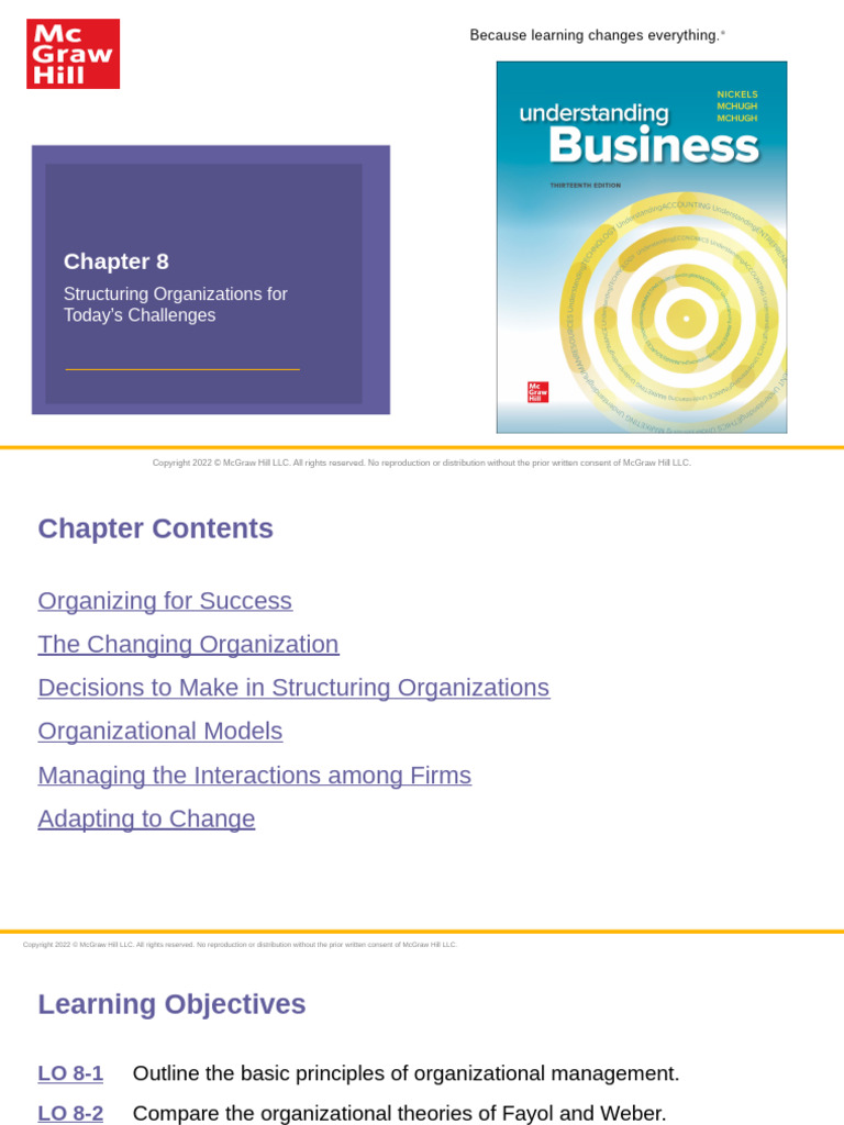 Nickels UB13e PPT Student Ch081 | PDF | Organizational Structure | Empowerment