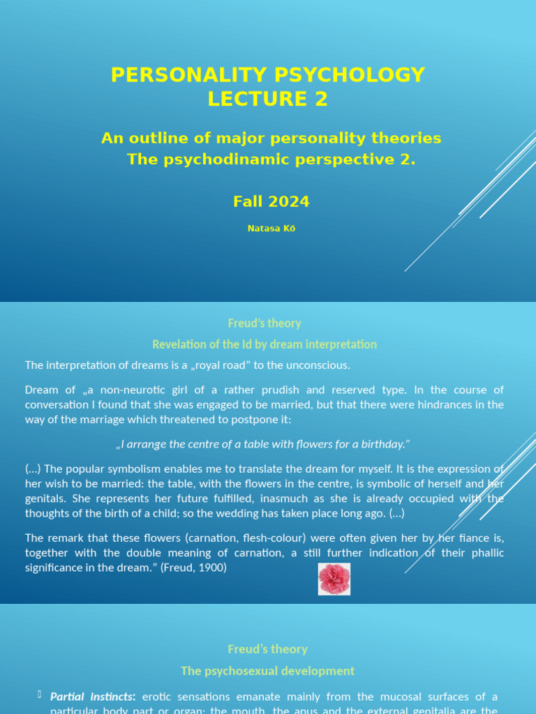 Personality Psychology Lecture 1 Fall 2024 - 2 | PDF | Psychological ...