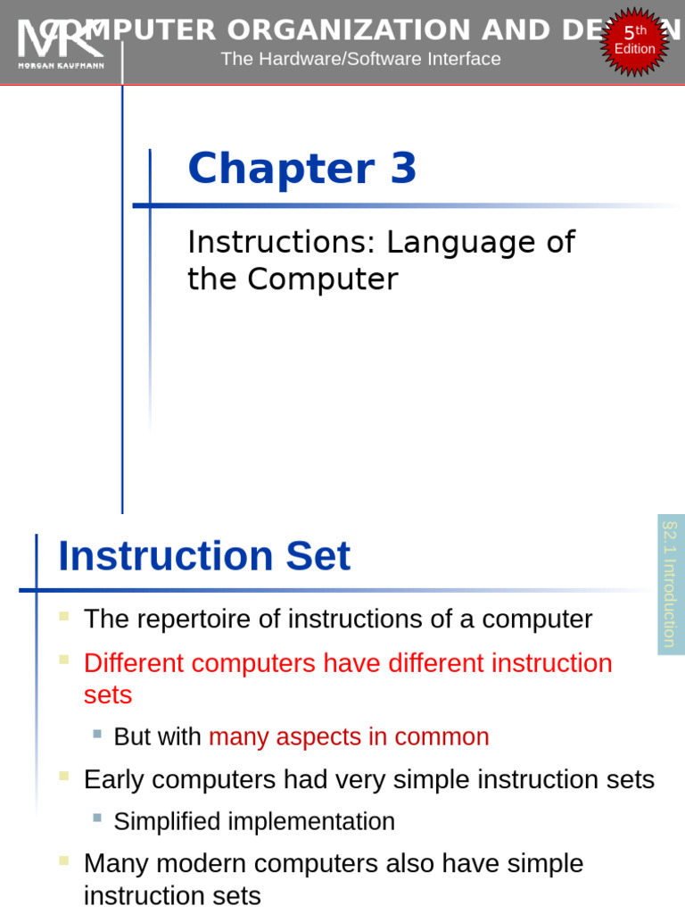 Ch. 3 Instructions Language of The Computer - SV | PDF | Variable (Computer Science) | Character ...