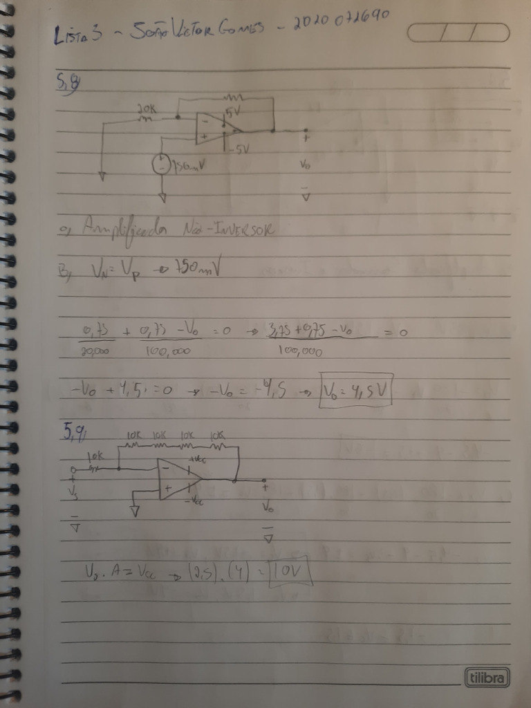 Lista 3 Analise Circuitos 1 | PDF