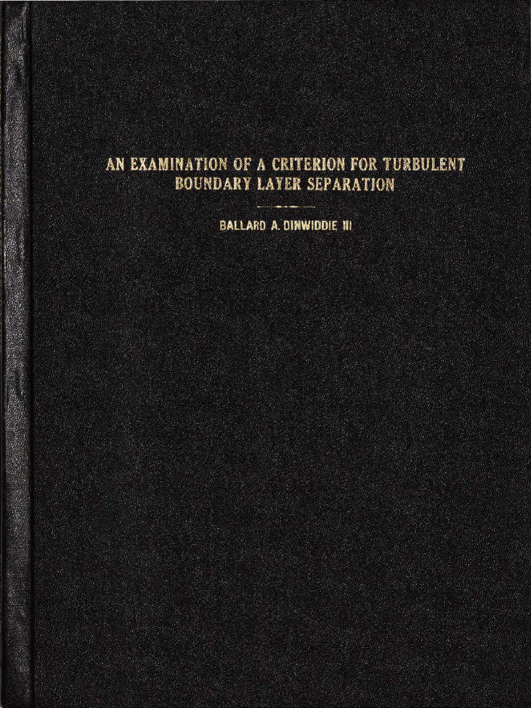 t1963 Dinwiddie III | PDF | Boundary Layer | Reynolds Number