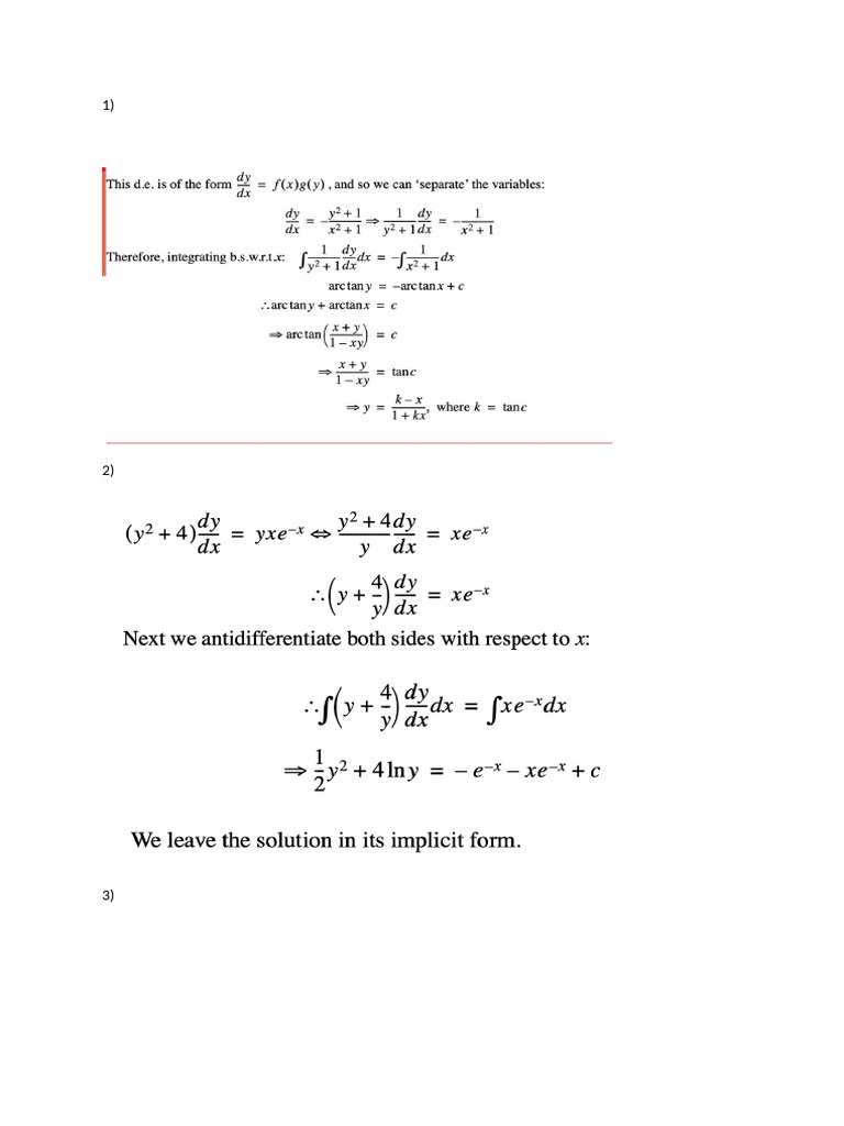 (MS)HW (Differential equations) | PDF