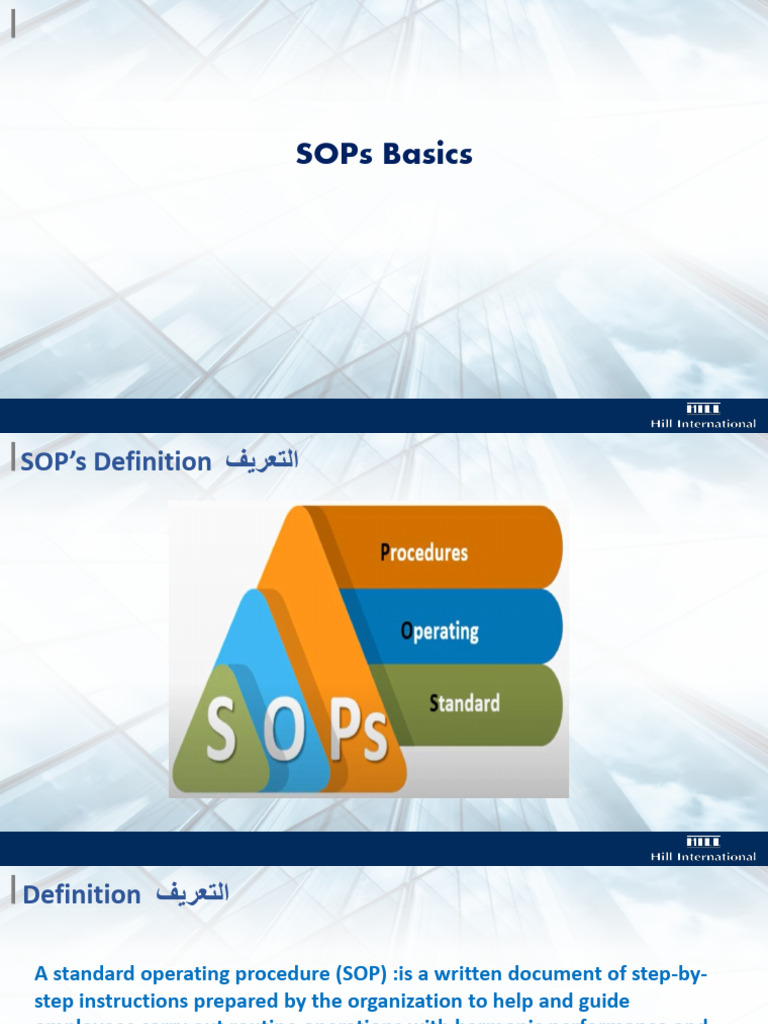 SOPs | PDF
