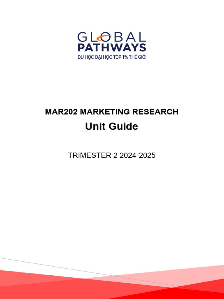 MAR202 Marketing Research Unit Guide | PDF | Analysis | Survey Methodology