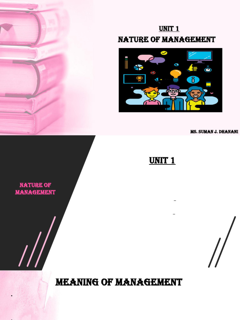 Unit 1 - Nature of Management | PDF | Skill | Business