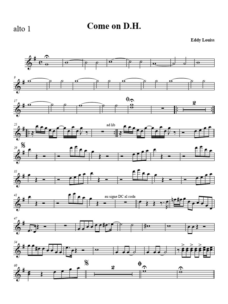 Come Sax Alto Harmonie | PDF