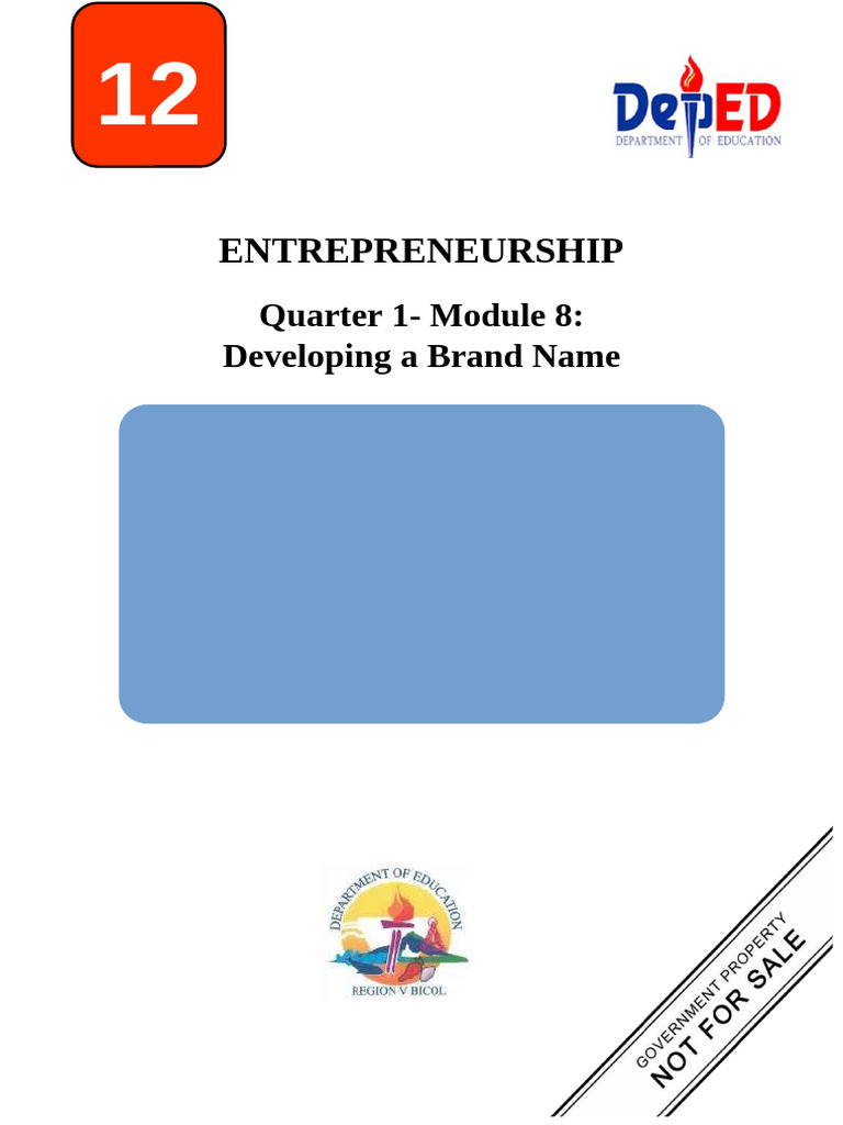 Entrepreneurship Module 8 Q1 | PDF | Brand | Logos