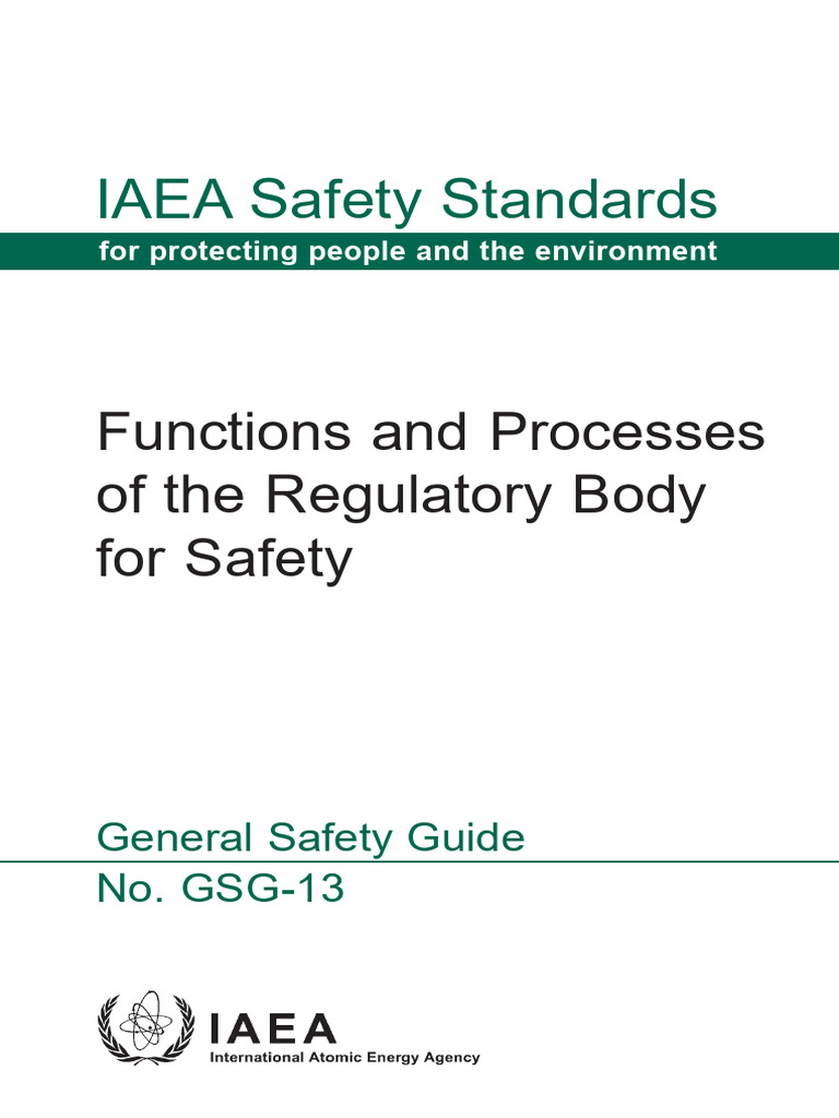 IAEA GSG-13 | PDF | International Atomic Energy Agency | Nuclear Safety And Security