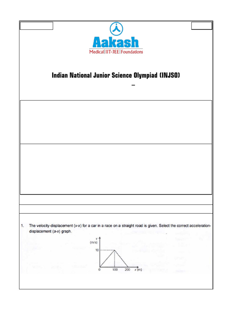 INJSO Daily Activity-3A - Class-VIII to X | PDF