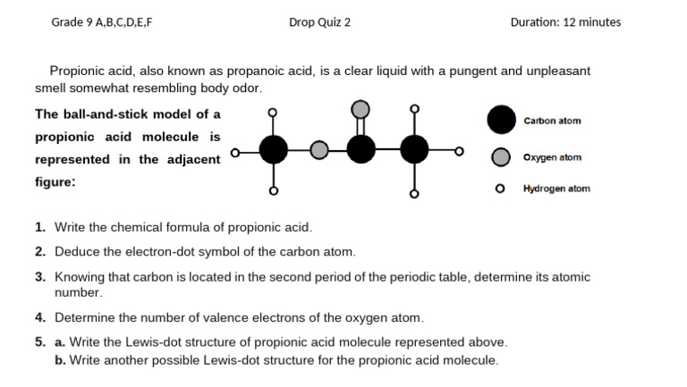 Propionic Acid, Also Known As Propanoic Acid, Is A Clear Liquid With A ...