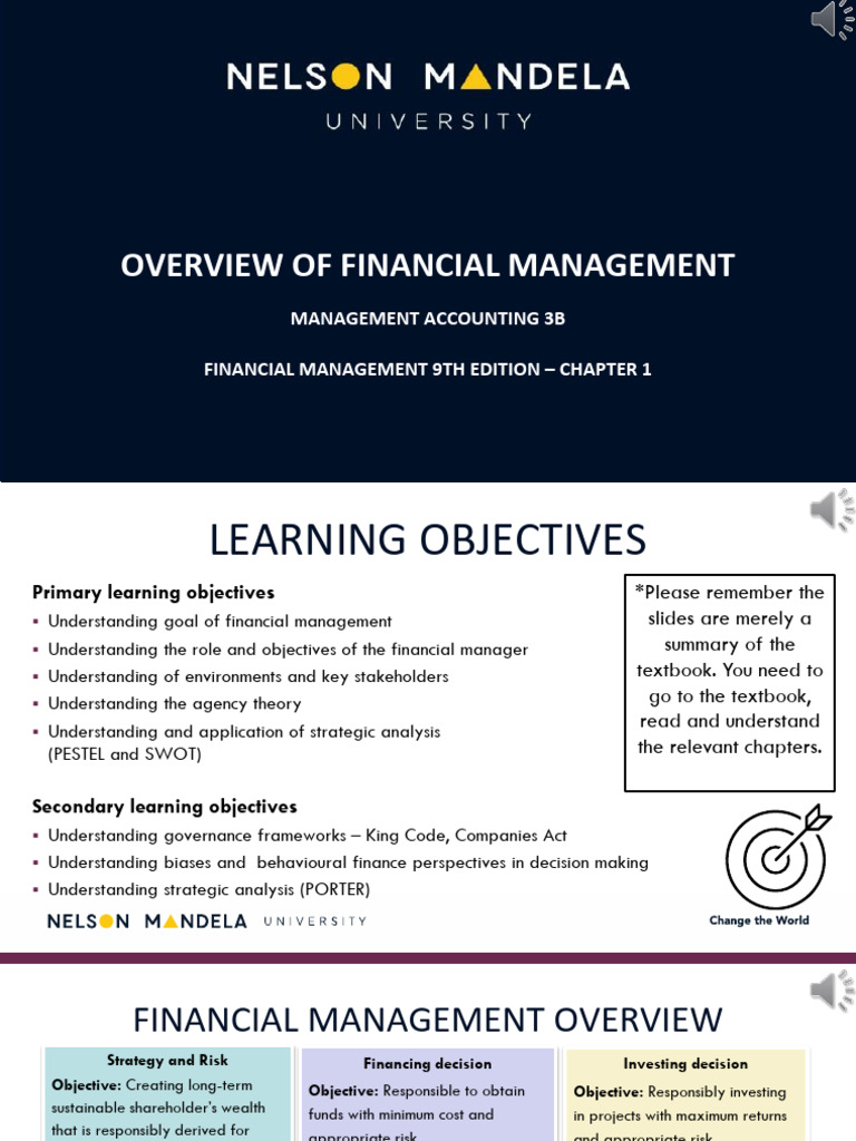 Financial Management Chapter 1 Overview | PDF | Risk | Business