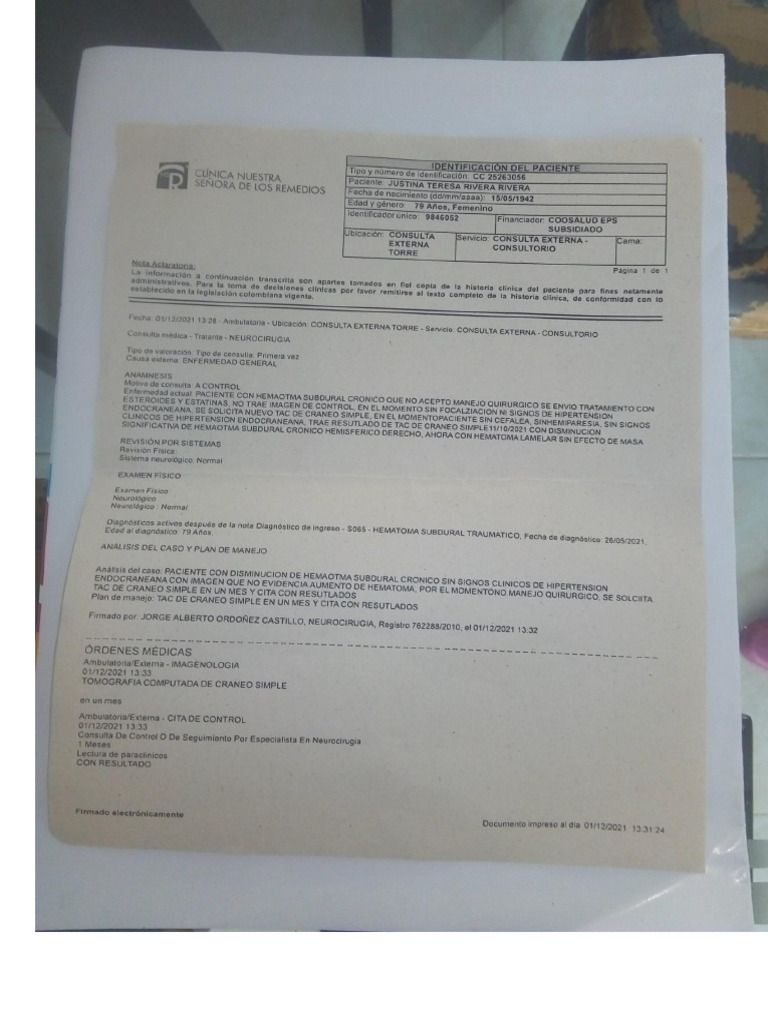 Documentos de Justina Teresa Rivera 2022 | PDF