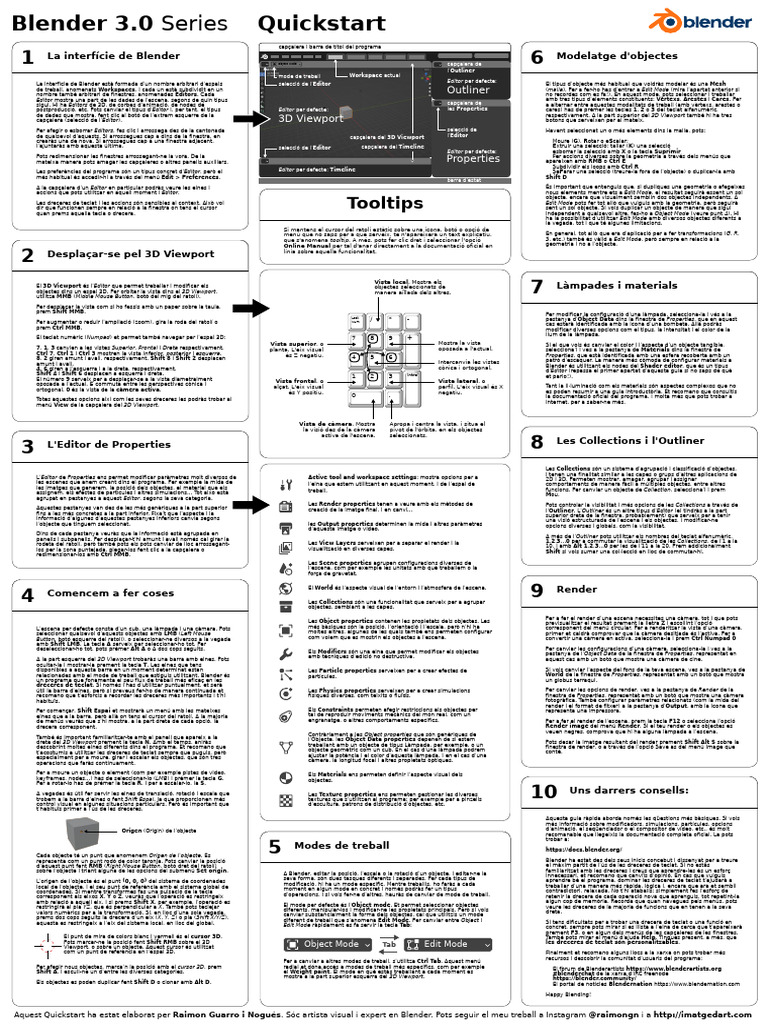 Quickstart Blender3-0 Print | PDF