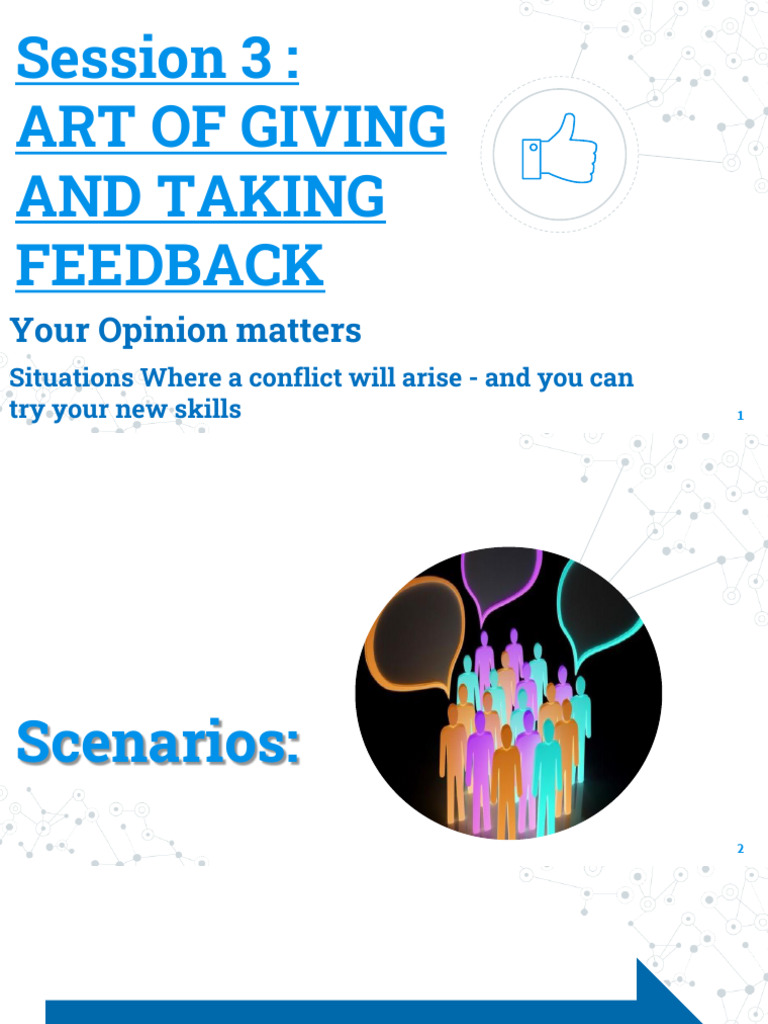 Super Communication Session 3 Giving and taking Feedback | PDF | Self ...