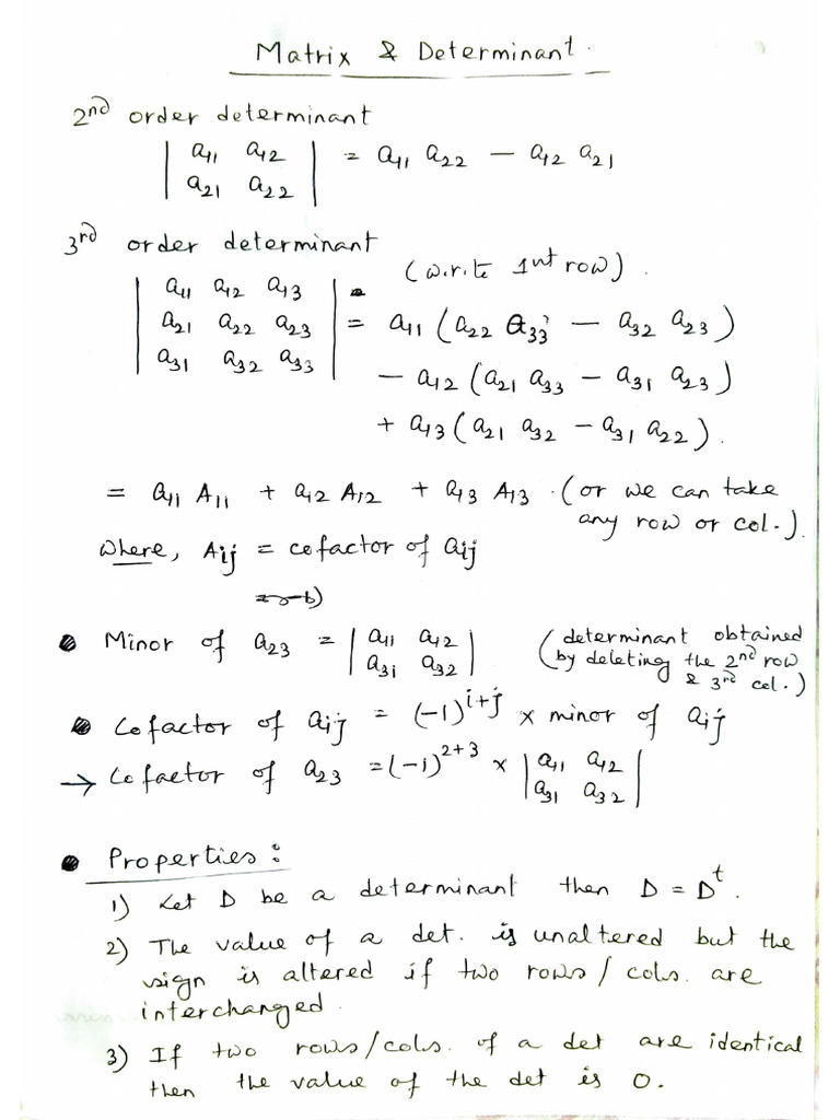 Determinant 1 | PDF | Matrix Theory