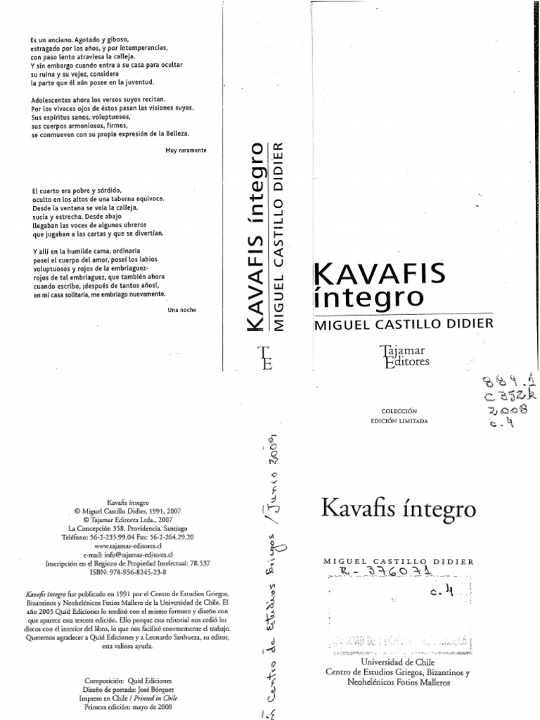 KAVAFIS INTEGRO | PDF