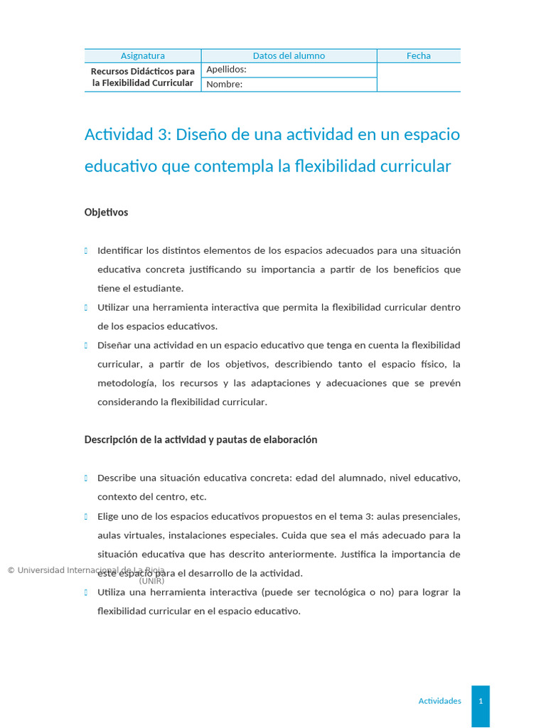 Actividad Educativa y Flexibilidad Curricular | PDF | Aprendizaje
