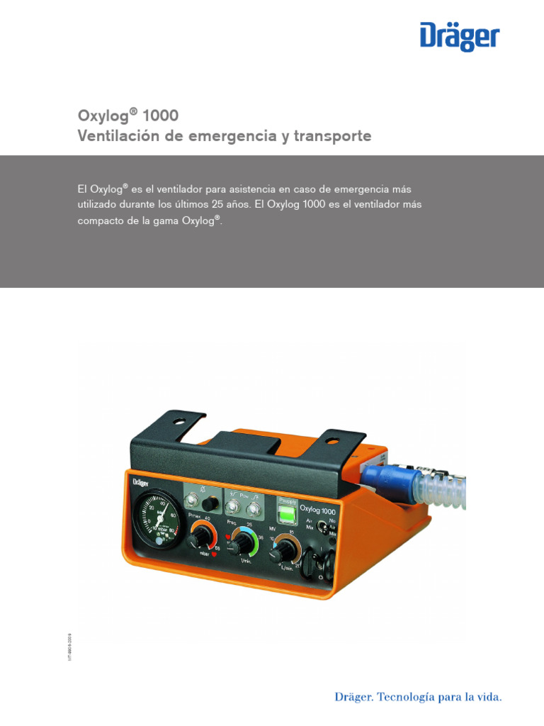 C - Oxylog 1000. Instrucciones de Uso. | PDF | Gases