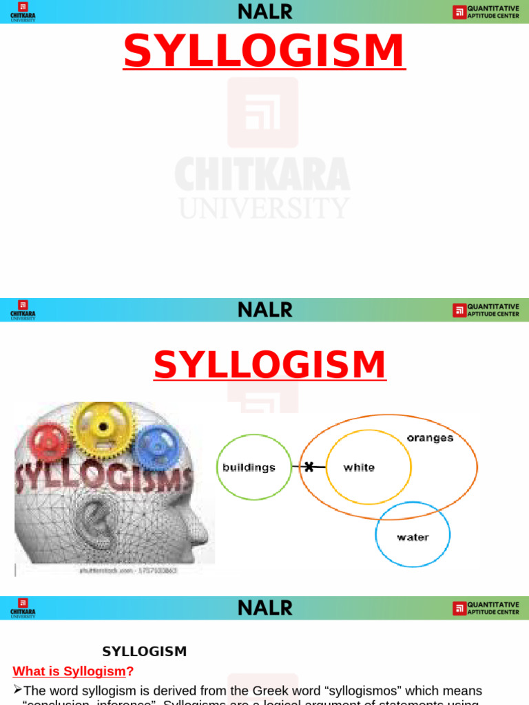 Understanding Syllogism and Logic | PDF | Logic | Reasoning