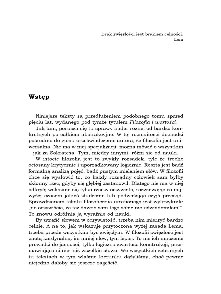 WST P: Brak Zwi Z o Ci Jest Brakiem Celno Ci. Lem | PDF