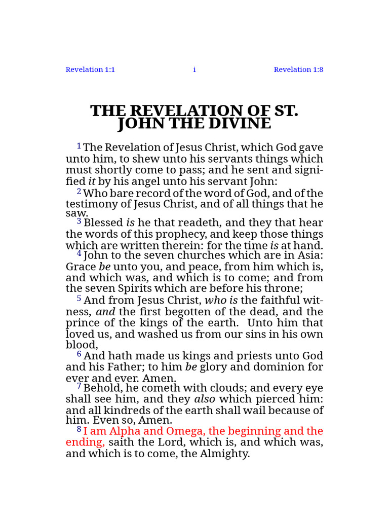 The Revelation of St. John The Divine | PDF | The Beast (Revelation) | Glory (Religion)