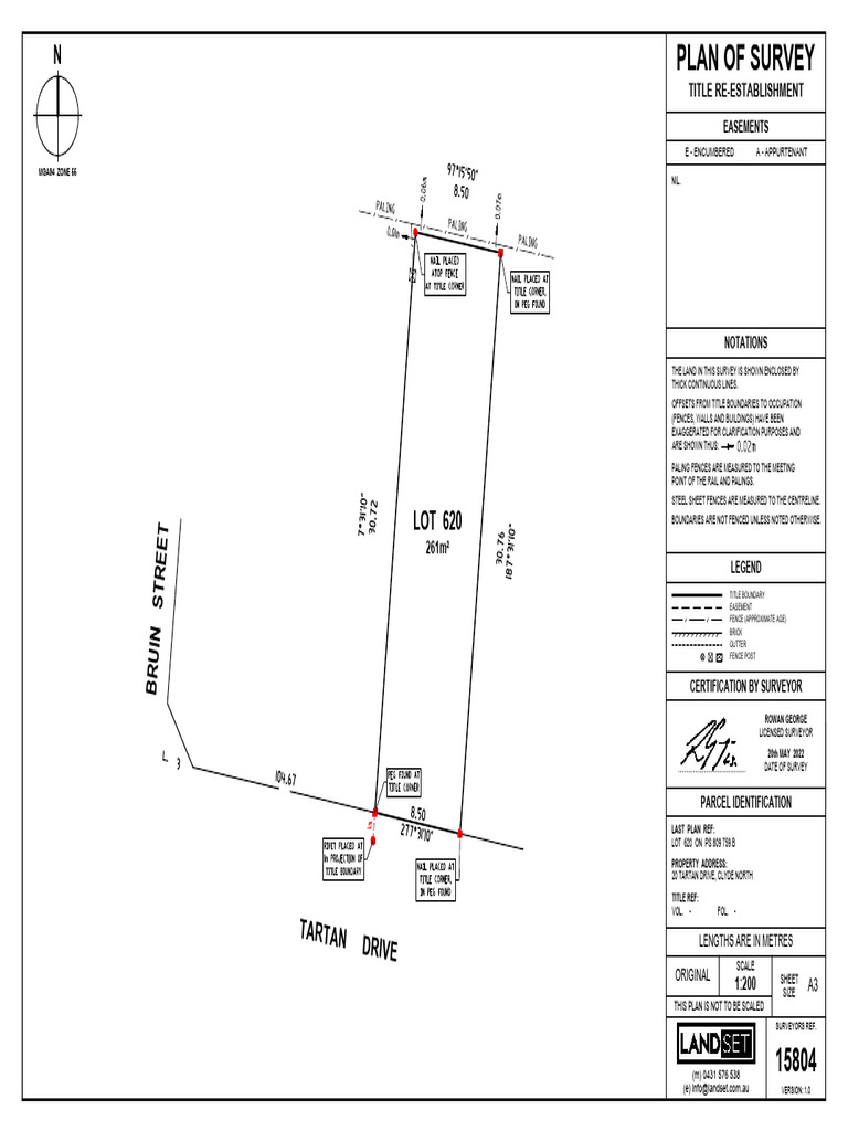 Sample - Plan of Survey | PDF | Land Use | Real Estate