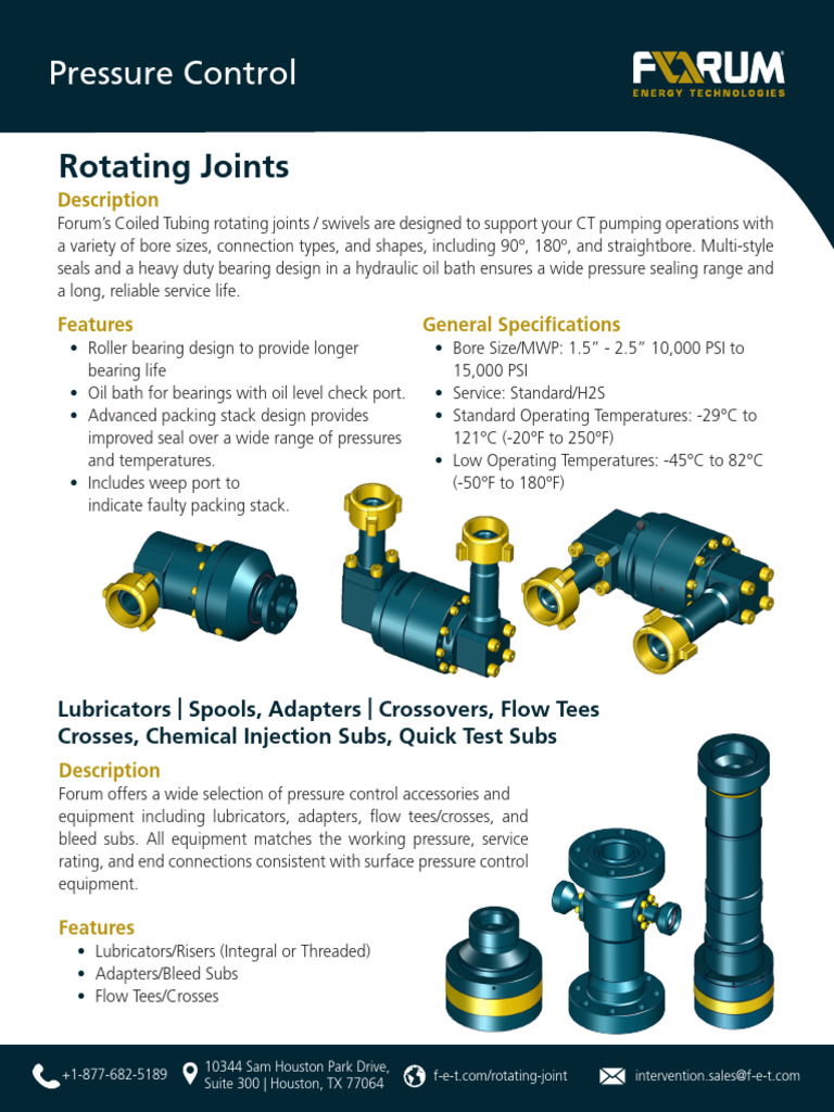 Rotating Joints and Additional Equipment | PDF