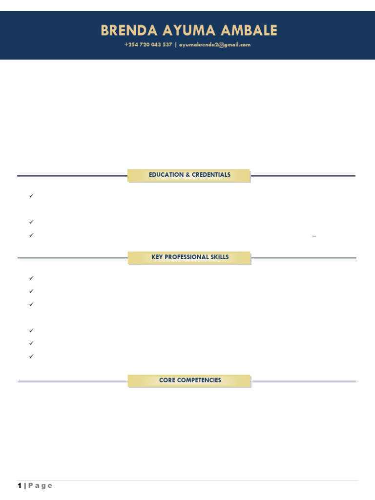 Brenda A -CV 1 (2) | PDF | Procurement | Supply Chain