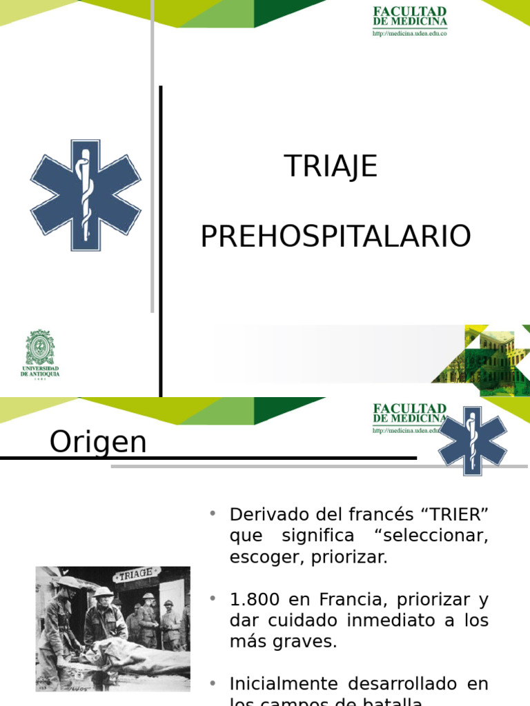Proceso de Triaje Prehospitalario | PDF | Medicina CLINICA ...