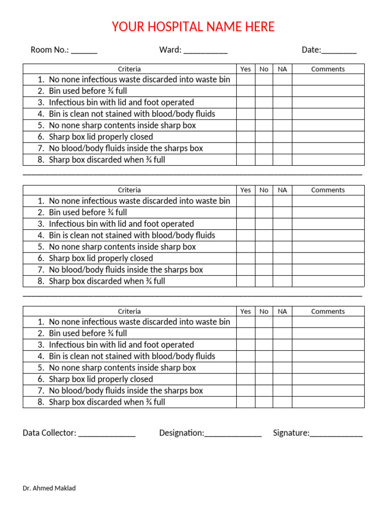 Waste Checklist | PDF