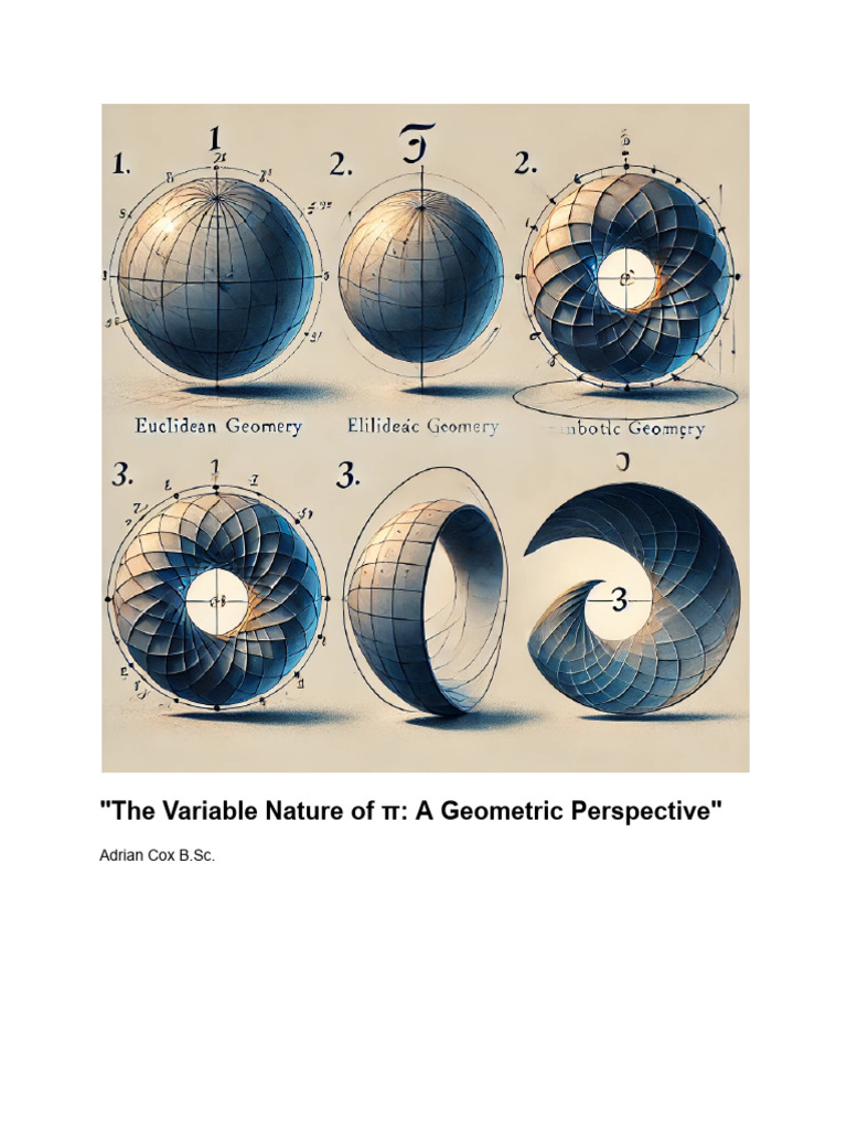 The Variable Nature of Pi v2 | PDF | Pi | Hyperbolic Geometry