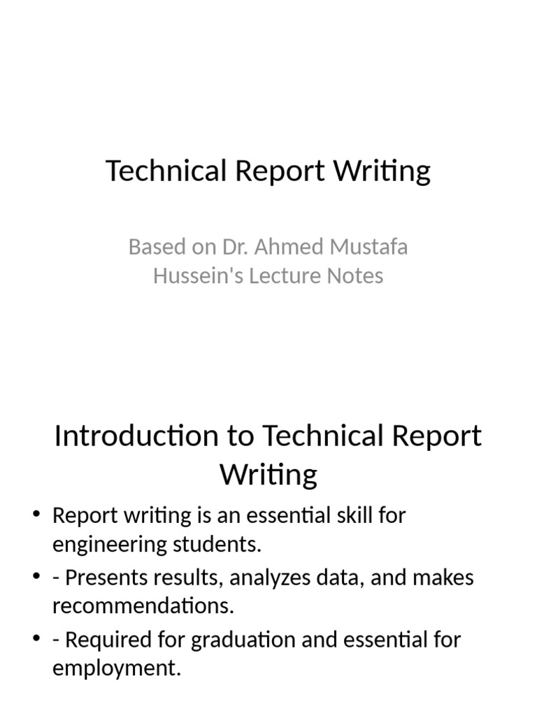 Technical_Report_Writing_Presentation | PDF