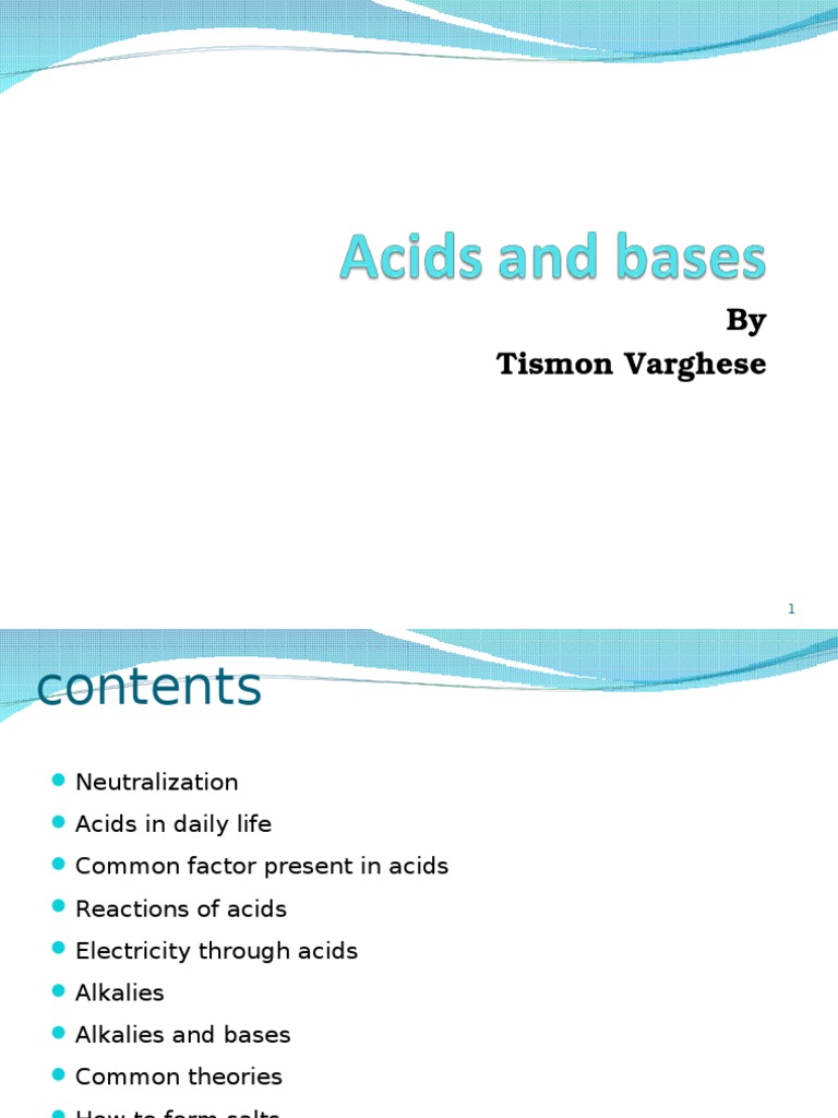 Acids and Bases | PDF | Hydroxide | Acid