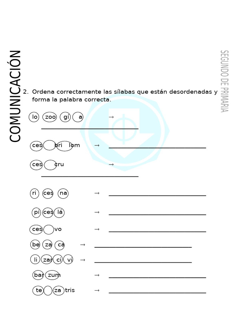 Ficha de Uso de La C y Z para Segundo de Primaria | PDF