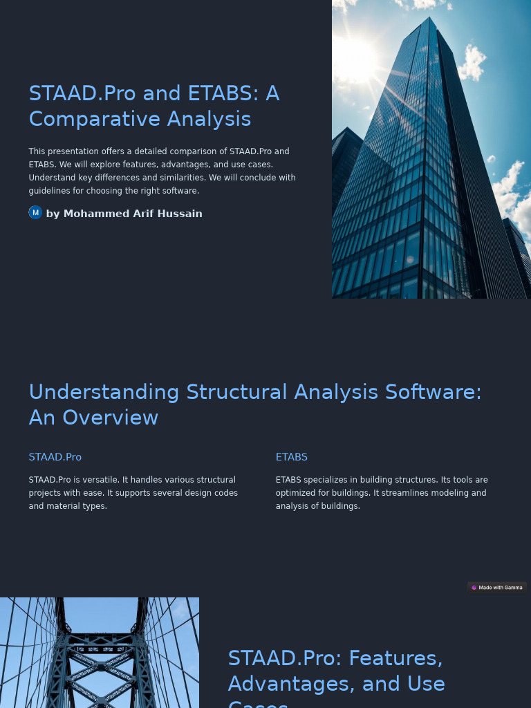 STAADPro and ETABS A Comparative Analysis | PDF | Computing | Software Engineering
