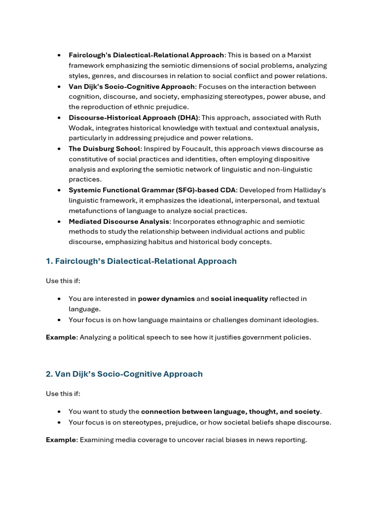 Fairclough's Dialectical-Relational Approach This Is Based o | PDF ...