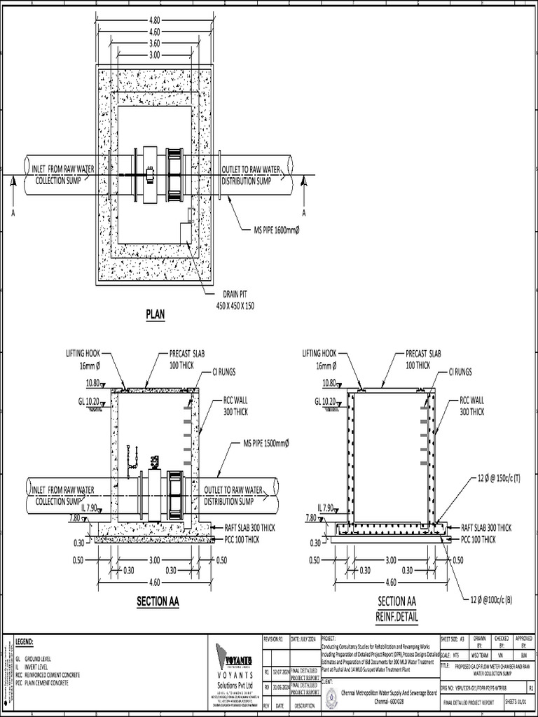 GA of Flow Meter Chamber | PDF | Environmental Engineering | Infrastructure