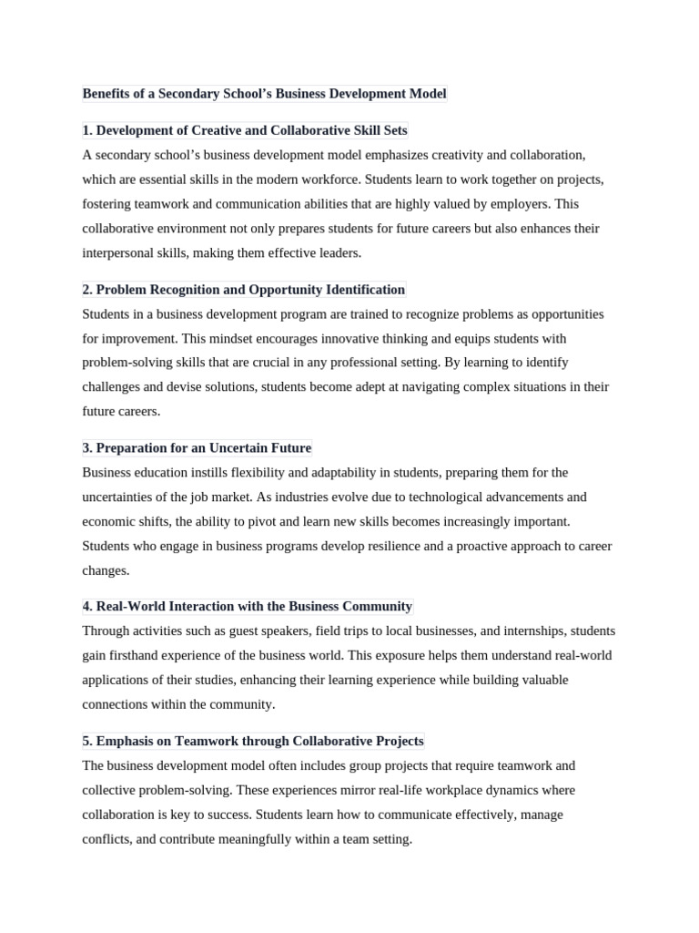 BENEFITS OF BS MODEL | PDF | Leadership | Creativity