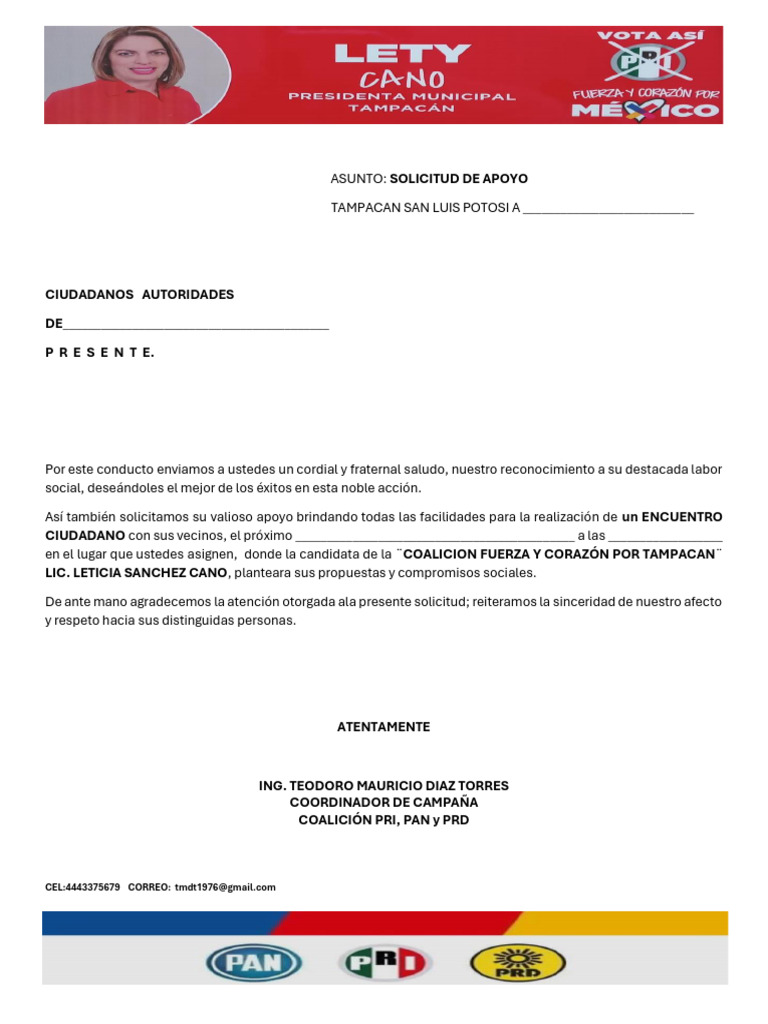 Machote Autoridades | PDF