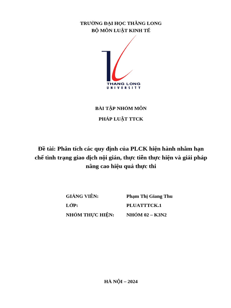 BaiTapNhom LCK Nhom02 Final | PDF