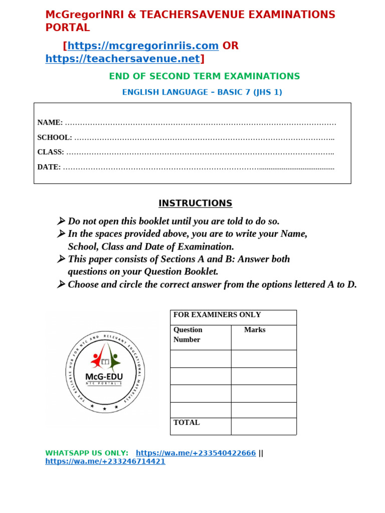 Eng b7 2nd Term Exams | PDF | Atmosphere Of Earth | Atmosphere