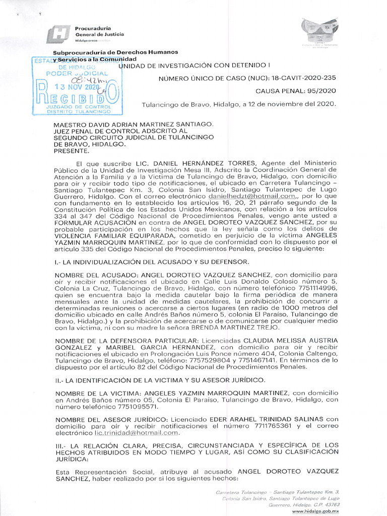 ACUSACION CP 95-2020 | PDF