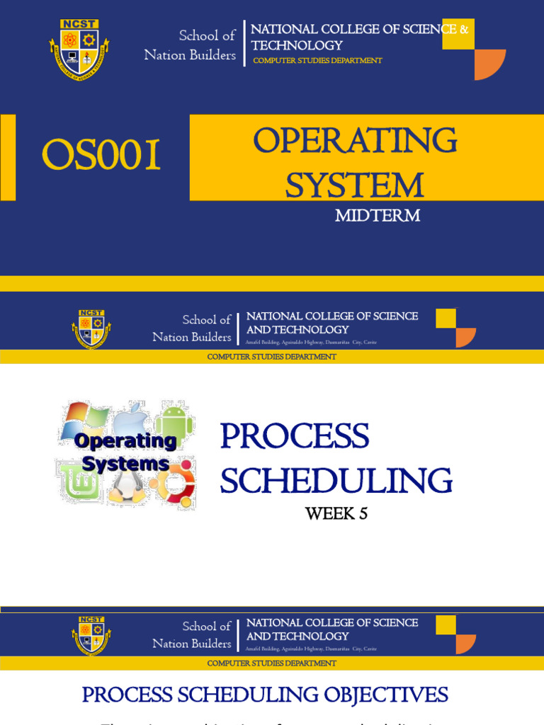 Midterm Os Week5 | PDF | Scheduling (Computing) | Process (Computing)