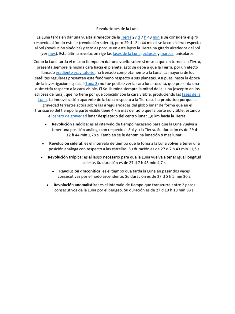 Tipos de Revoluciones de la Luna | PDF | Luna | Tierra