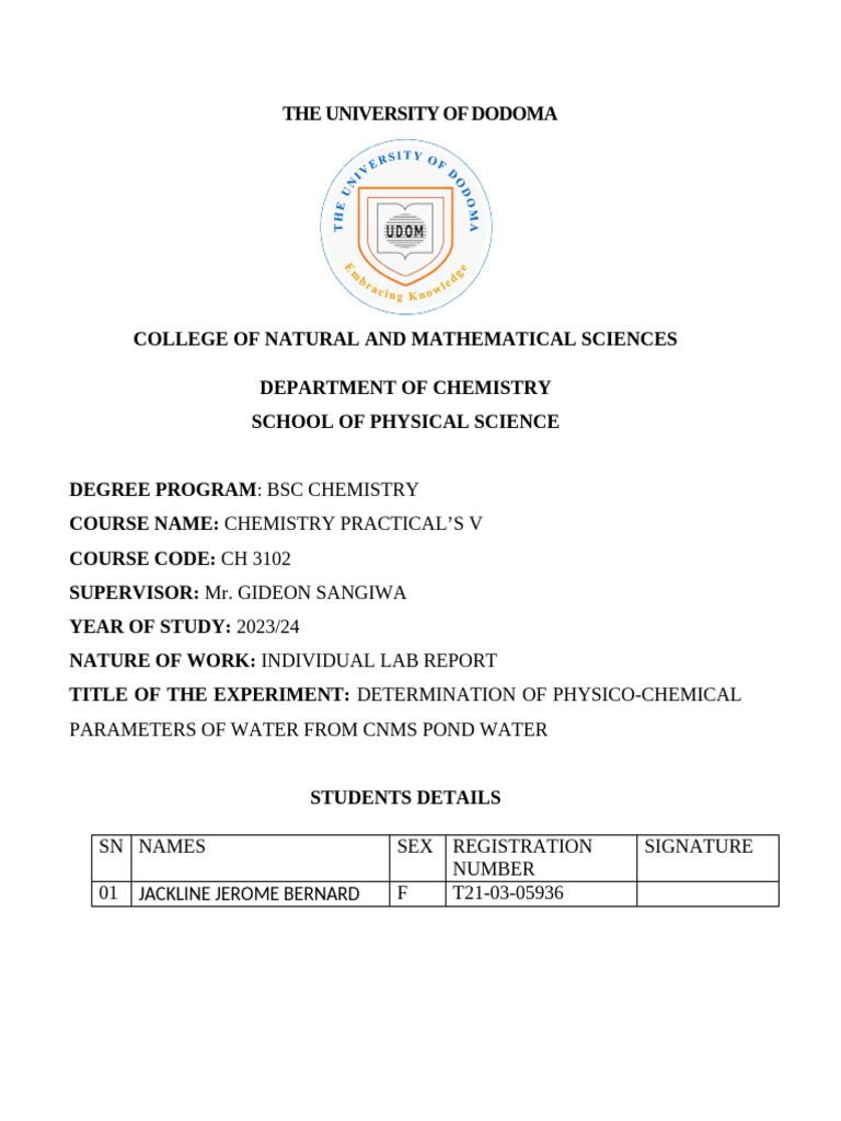 Water Pond Analysis | PDF | Ph | Water Quality