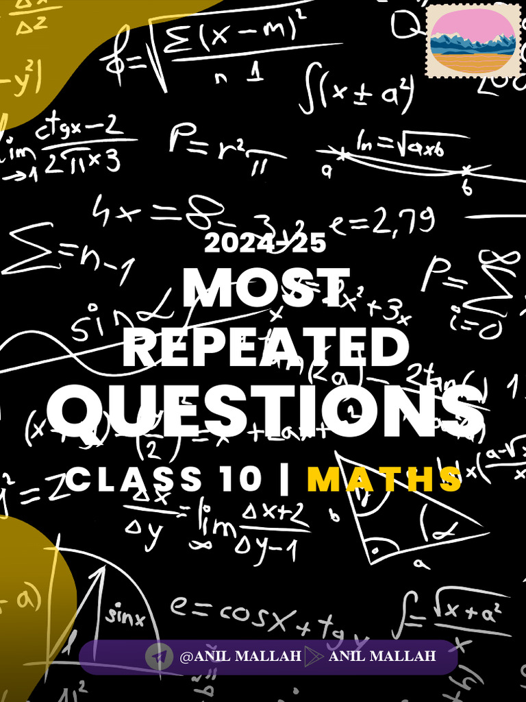 Most Repeated Questions Maths Class 10 by Padhle Images 0 PDF | PDF