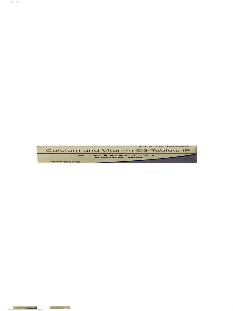 Dvive Cal Tablet Buy Strip of 15 Tablets at Best | PDF