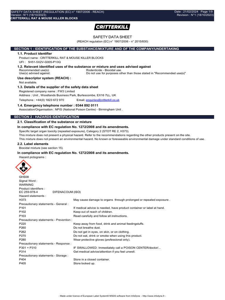 Ruby Block 25 - ENG Critterkill Rat and Mouse Killer Blocks | PDF ...