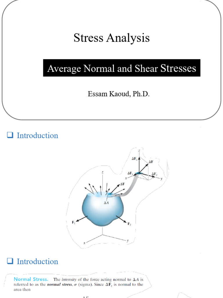 Lec 2 Stress | PDF | Stress (Mechanics) | Shear Stress