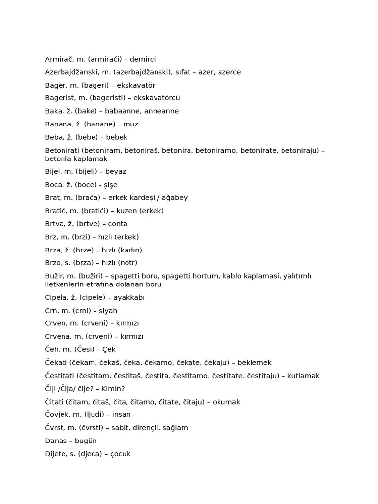 Ders - Sozluk | PDF